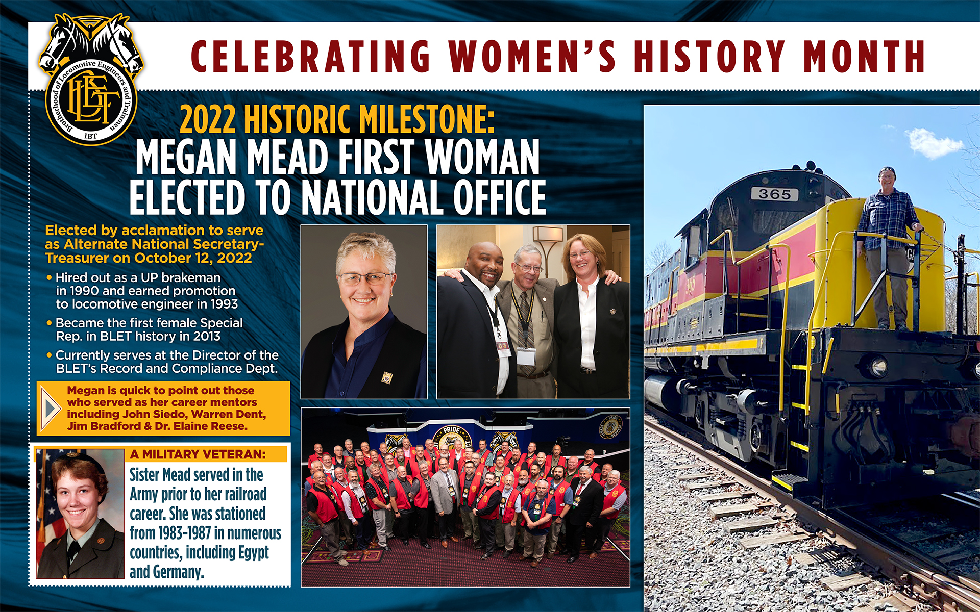 Historic milestone: Megan Mead first woman elected to BLET National ...